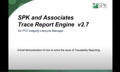 PTC Trace Report Video - SPK and Associates
