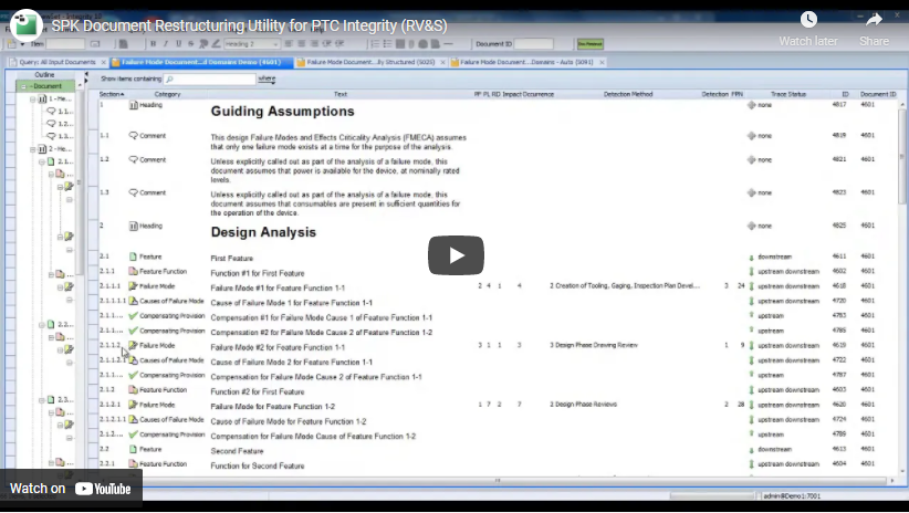 SPK Document Restructuring Utility for PTC Integrity (RV&S) | SPK and ... SPK Document Restructuring Utility for PTC Integrity (RV&S) | SPK and ...